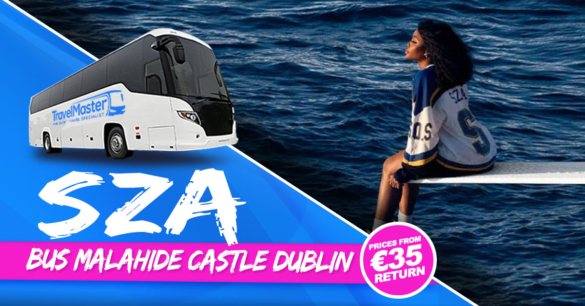 Bus to SZA Malahide Castle Dublin July 2024