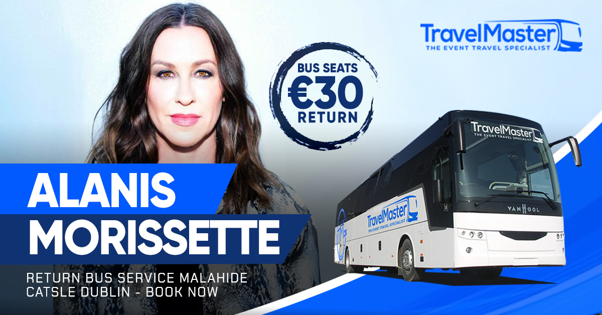 Bus to Alanis Morissette Malahide Castle Dublin 2025