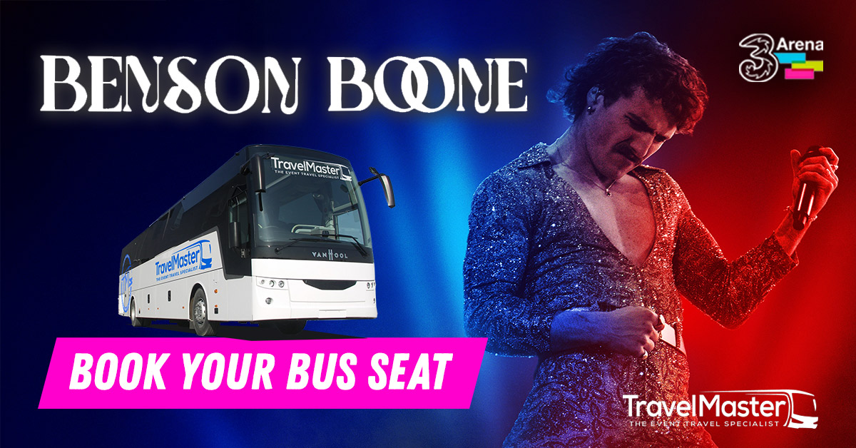 Bus to Benson Boone 3Arena Dublin 2025 - Nationwide Return