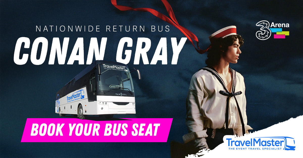 Bus to Conan Gray in the 3Arena Dublin 2026- Nationwide Return