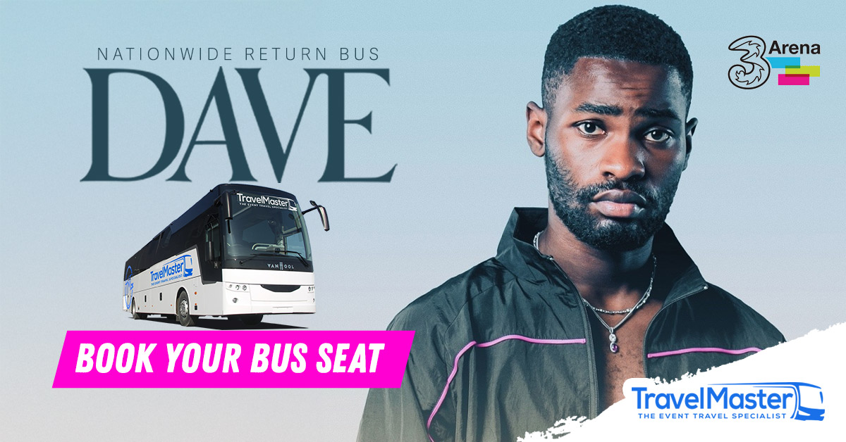 Bus to Dave in the 3Arena Dublin 2026- Nationwide Return